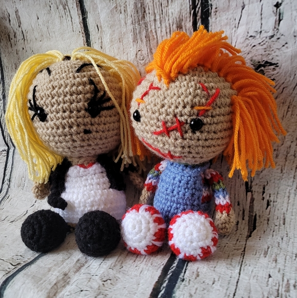 Hand Crafted | Toys | Crochet Tiffany Chucky Amigurumi Doll Set | Poshmark